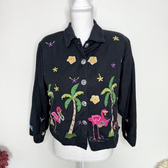 Pushpa | Jackets & Coats | Vintage Pushpa Cropped Blazer Art To Wear Sz ...